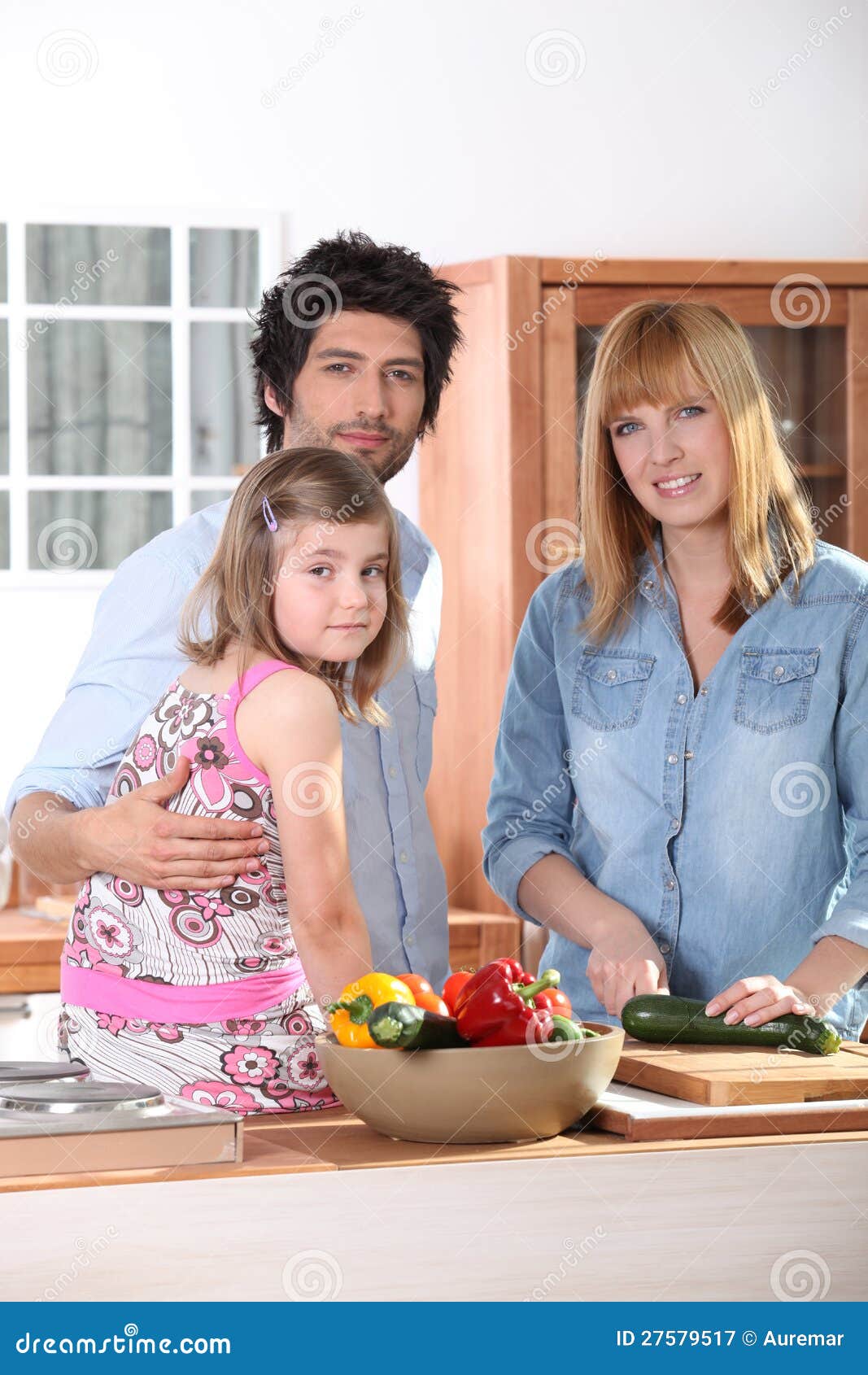 Family in kitchen stock image. Image of affectionate - 27579517