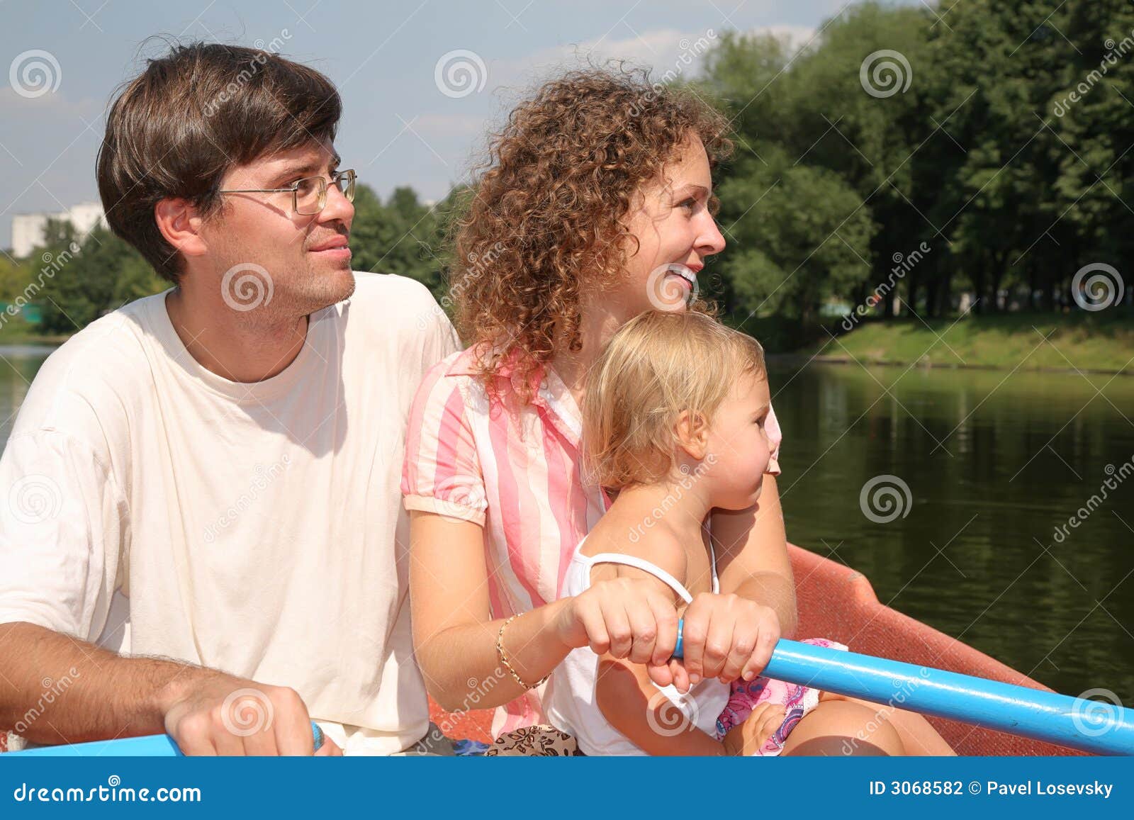 Family at the lake stock photo. Image of boat, coast, lifestyle - 3068582