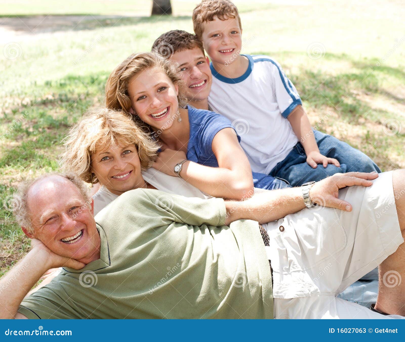 Family laying in line stock image. Image of countryside - 16027063
