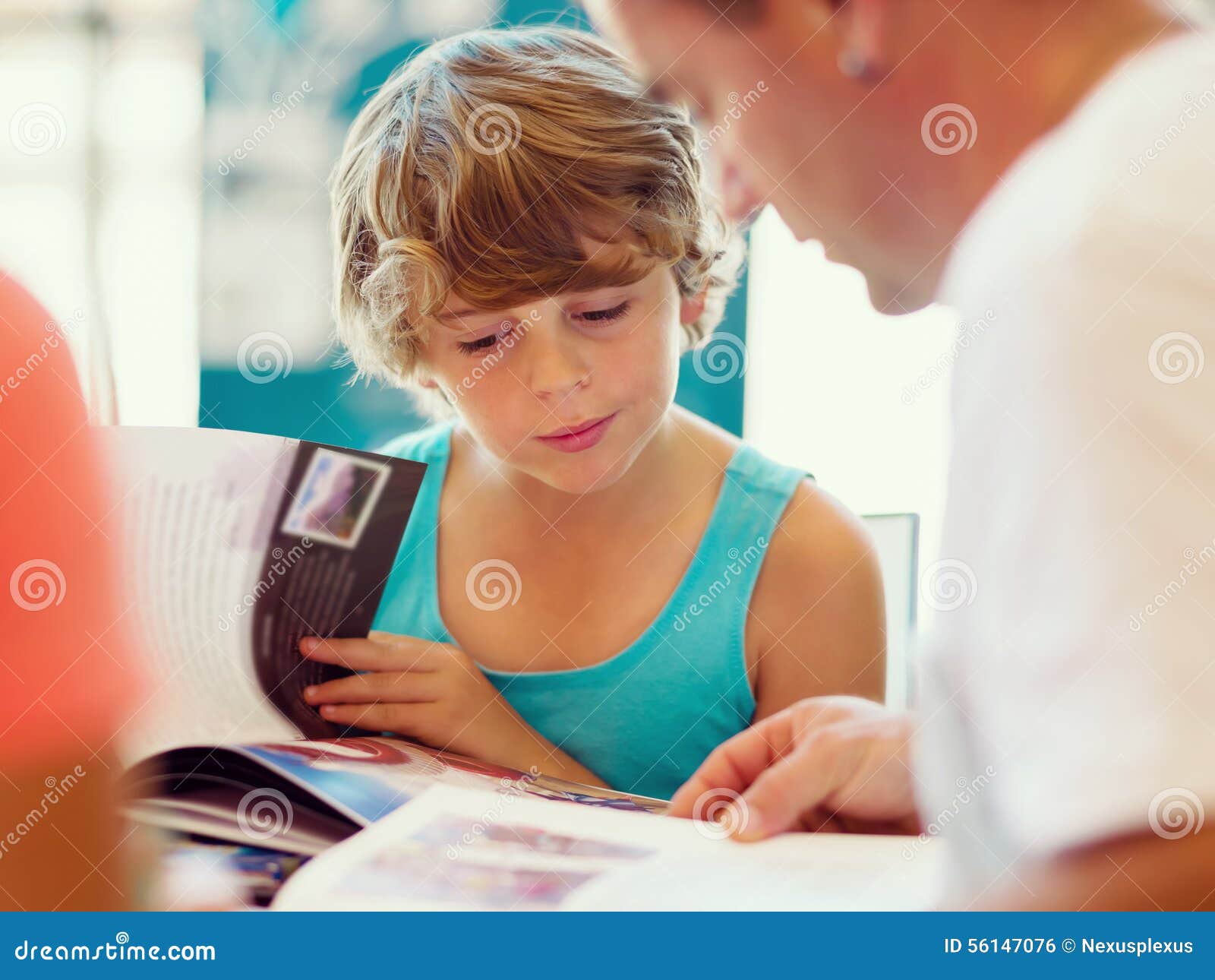 Family in library stock photo. Image of bookshelf, caucasian - 56147076