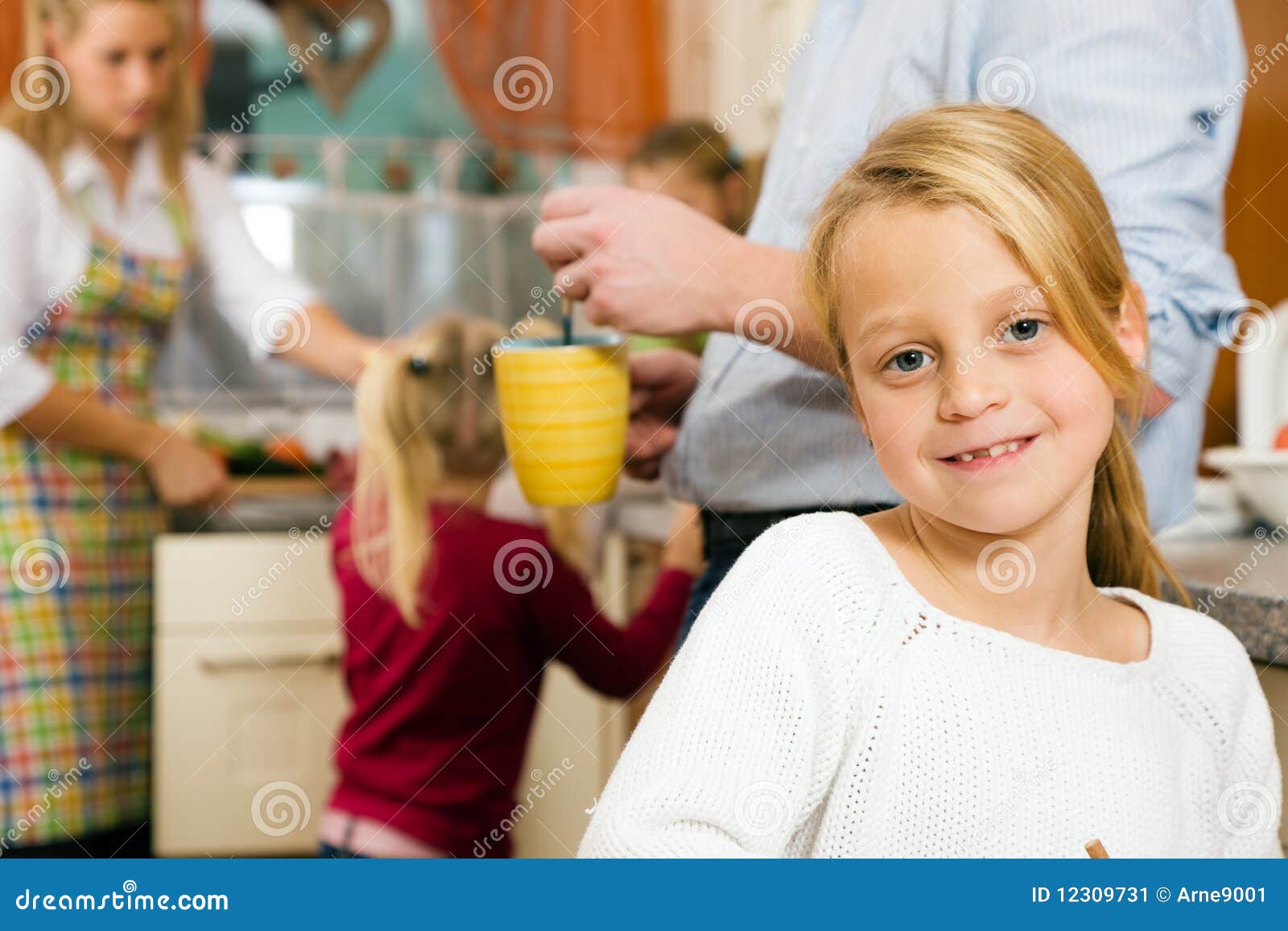 Family Life - Children Doing School Work Stock Image - Image of ...
