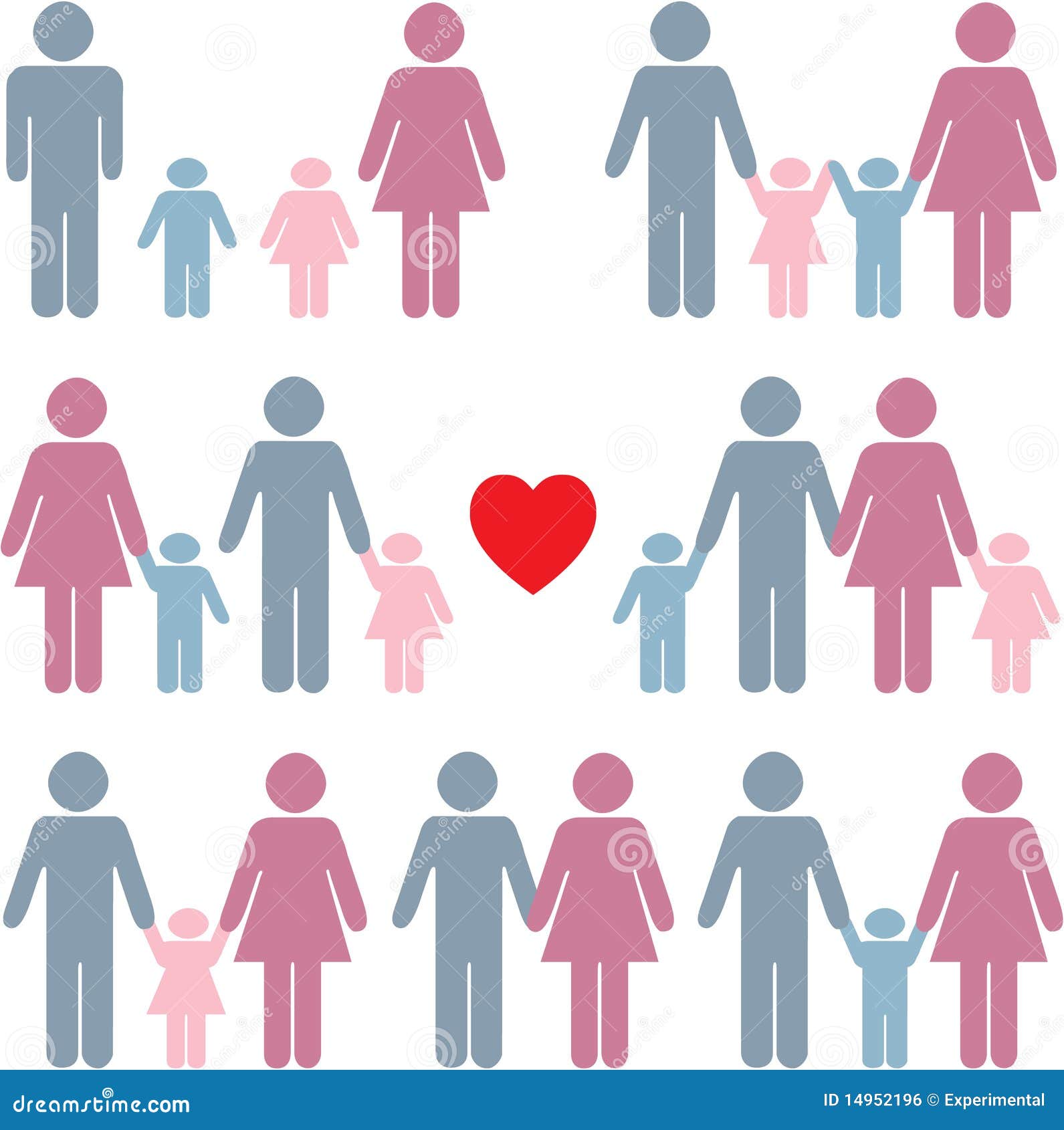 Family Life Icon Set in Color Stock Vector - Illustration of father ...