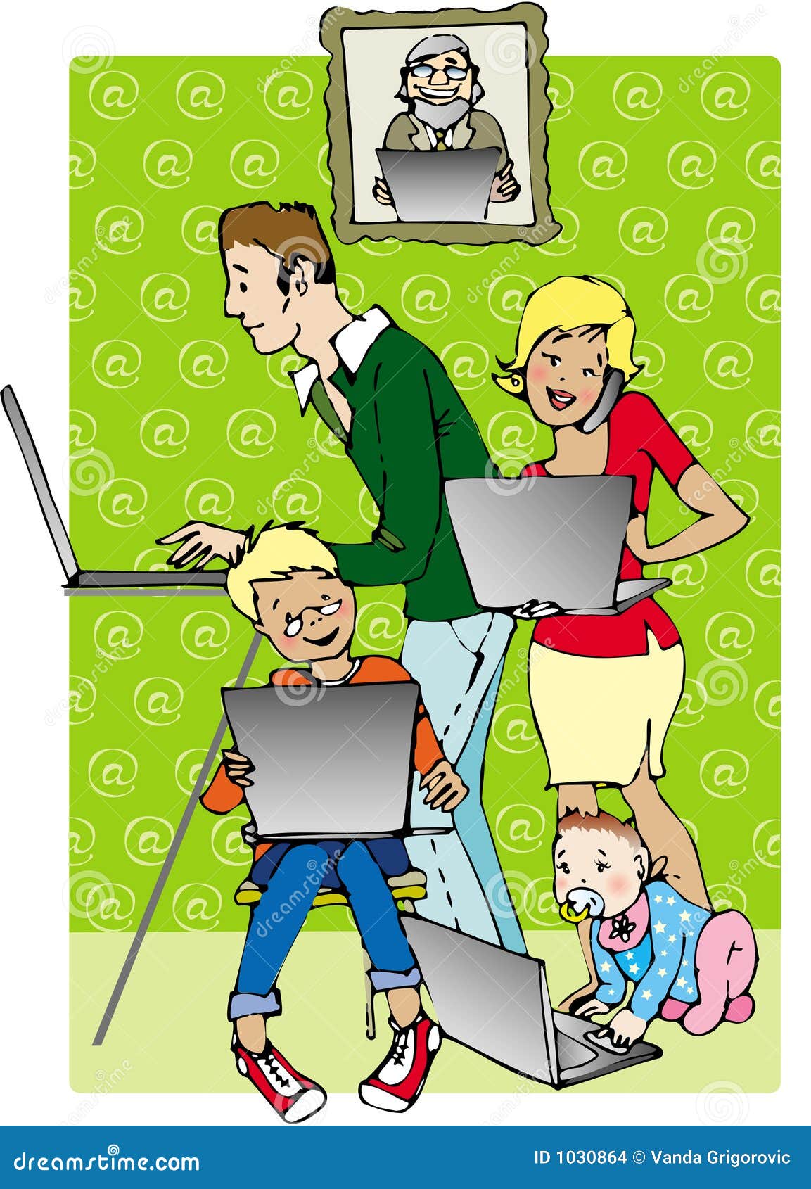Busy Family Clipart