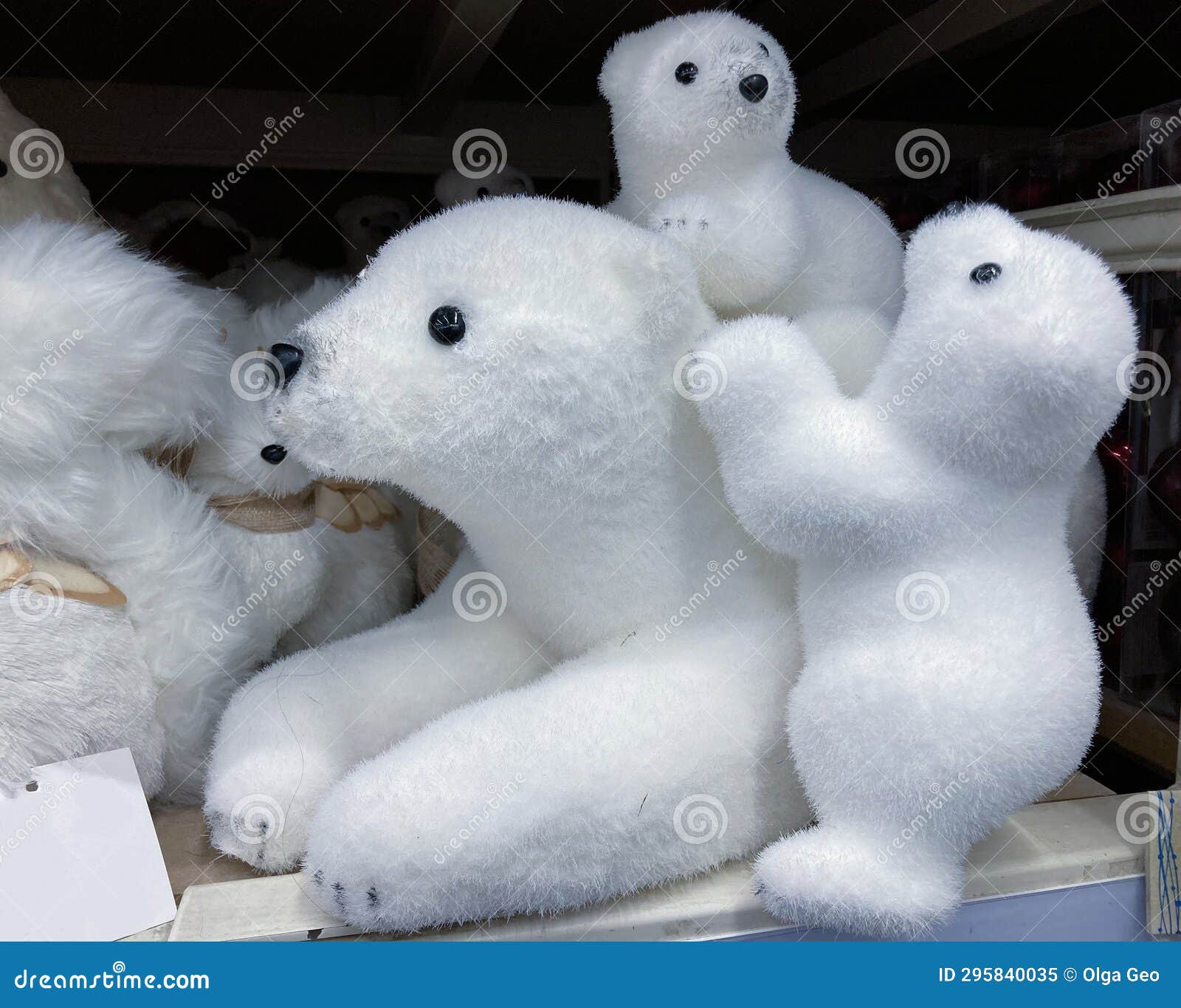 Family of Little White Teddy Bears Stock Image - Image of cuddly, background: 295840035