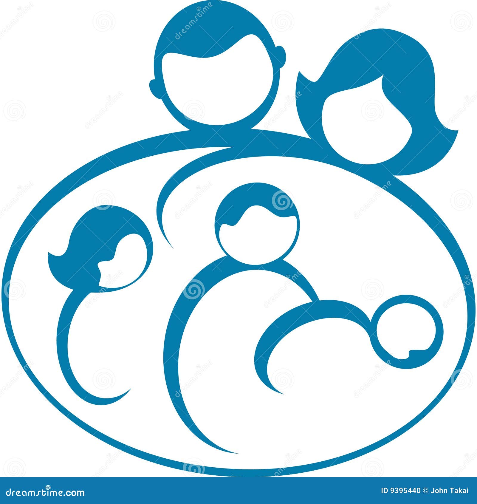 Family Logo stock vector. Illustration of children, isolated - 9395440