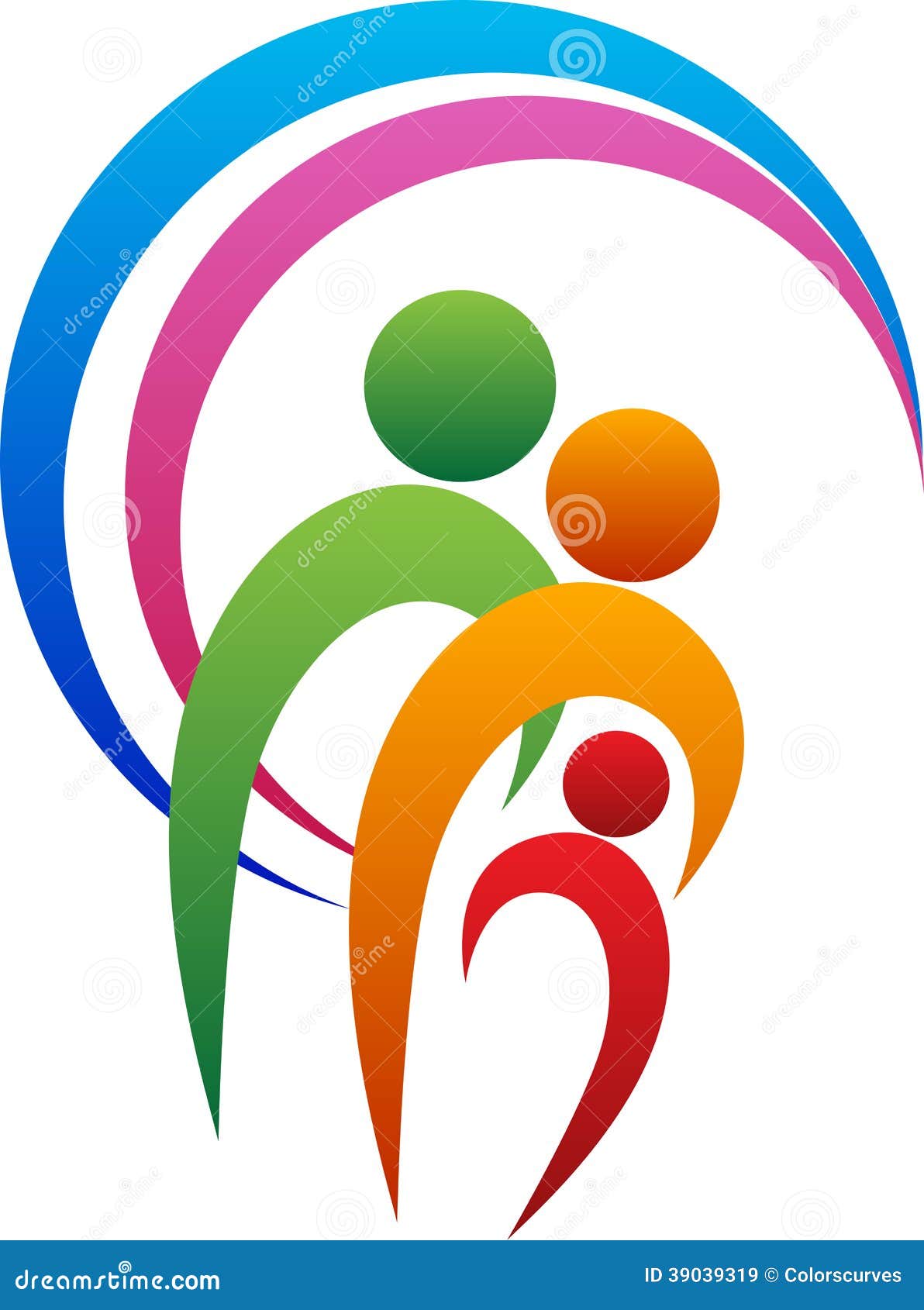 Family logo stock vector. Illustration of comfort, child - 39039319