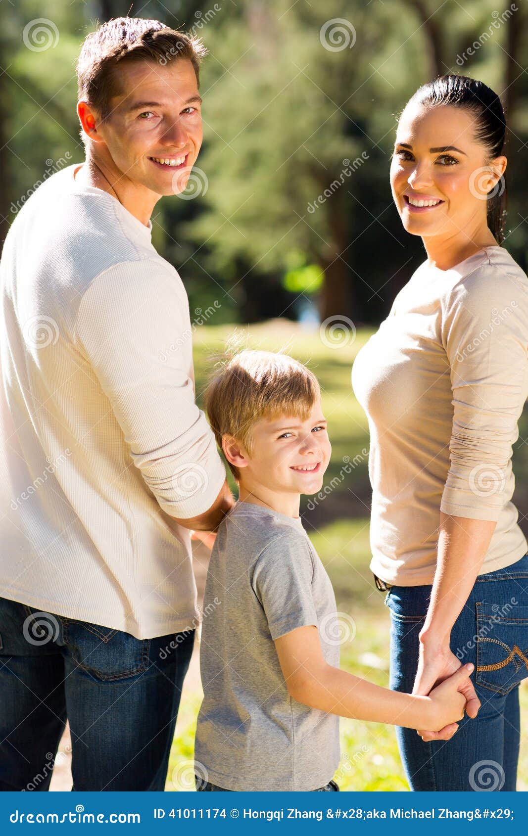 Family looking back stock photo. Image of child, cute - 41011174