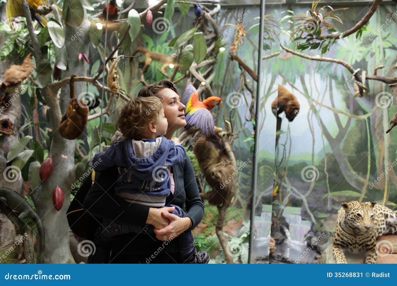 Family looking at jungle editorial photo. Image of parent - 35268831
