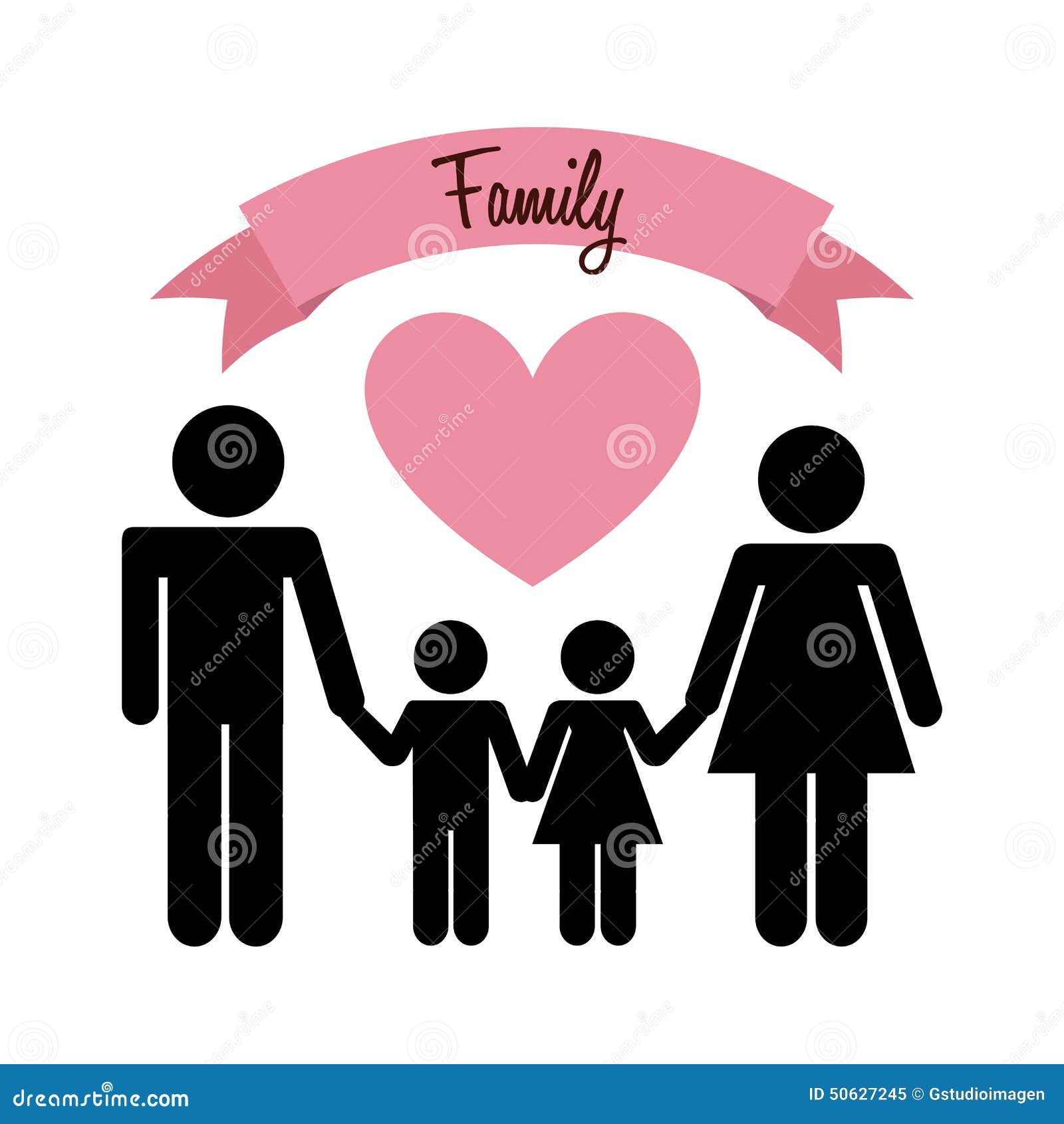 Family love stock vector. Illustration of together, concept - 50627245
