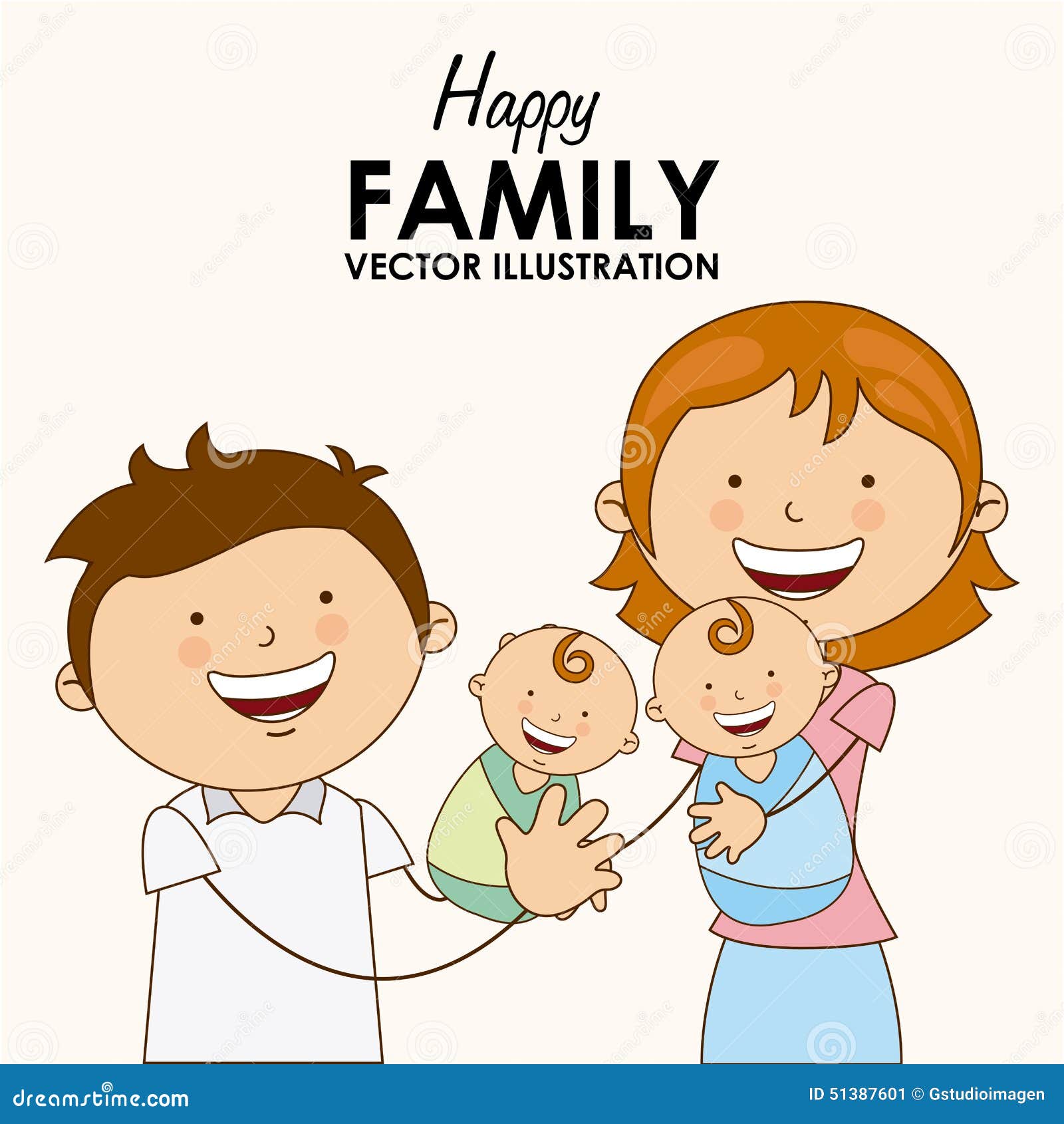 Family love stock vector. Illustration of modern, people - 51387601