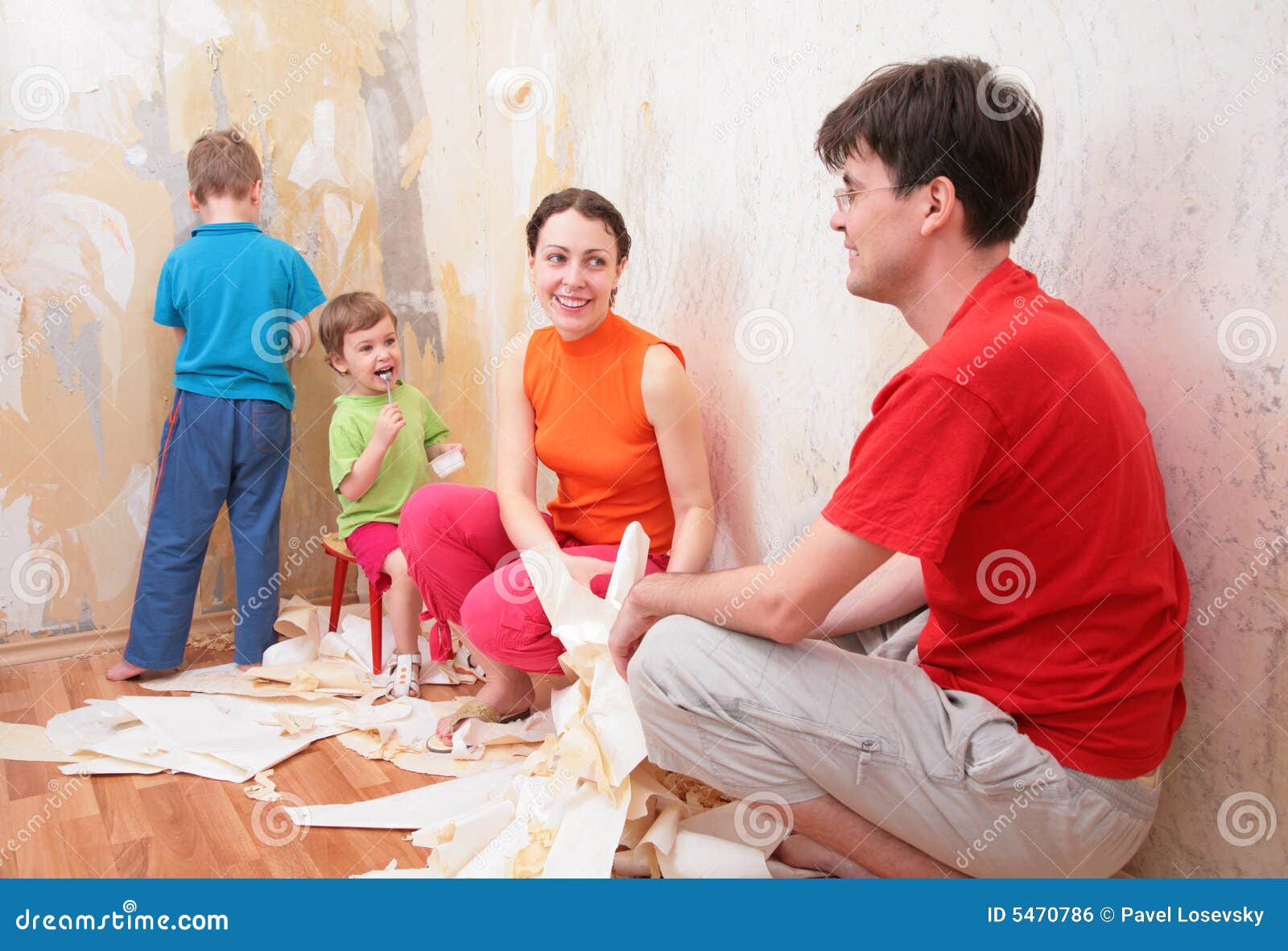 Family Makes Interruption in Removal of Old of Stock Photo - Image of ...