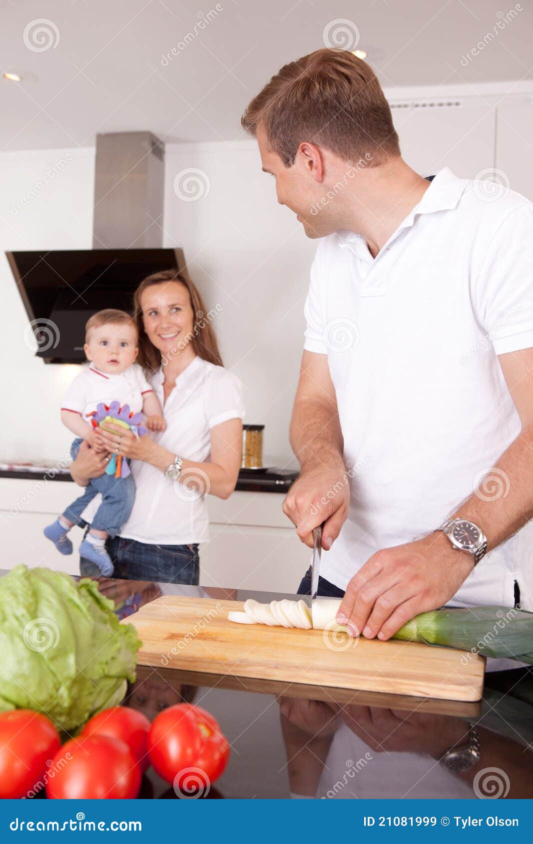 Family Making Meal stock image. Image of family, home - 21081999