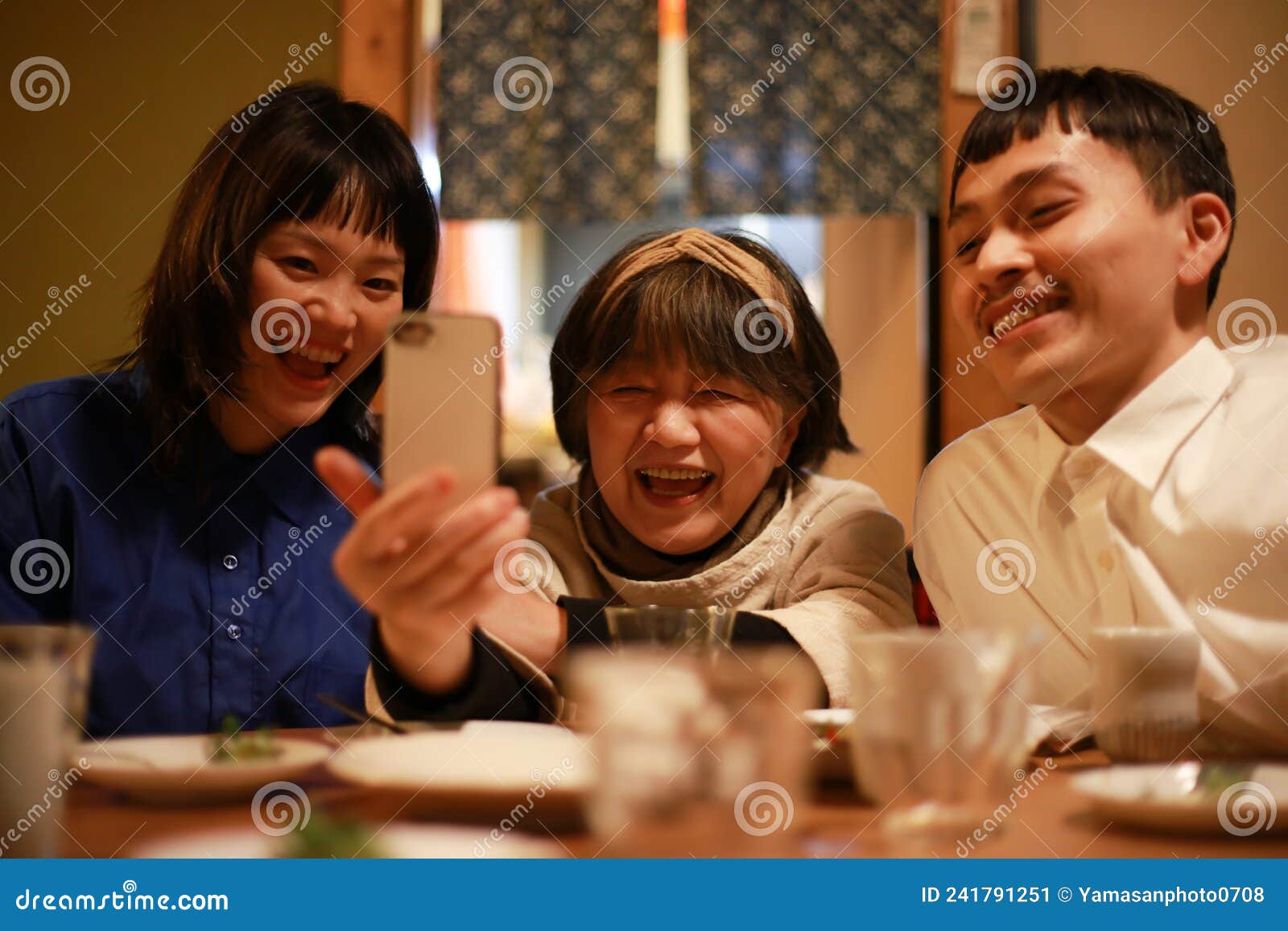 Family making a video call stock image. Image of people - 241791251
