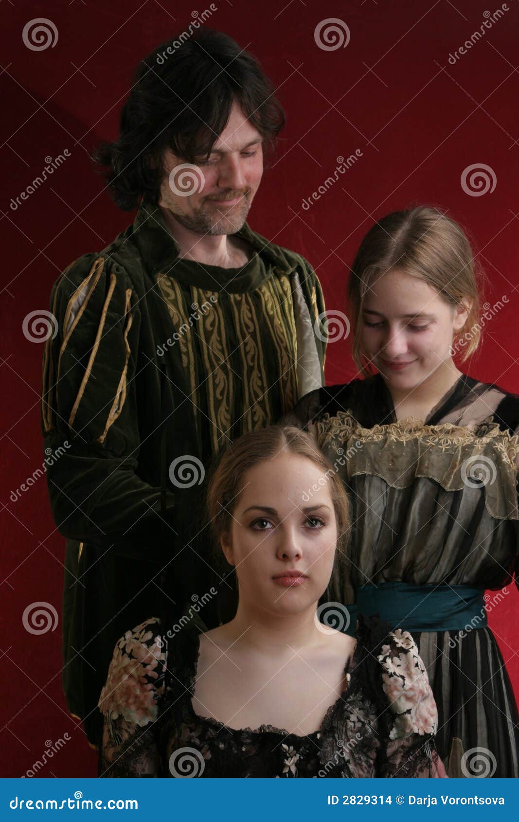 Family in Medieval and Old Ti Stock Photo - Image of dark, females: 2829314
