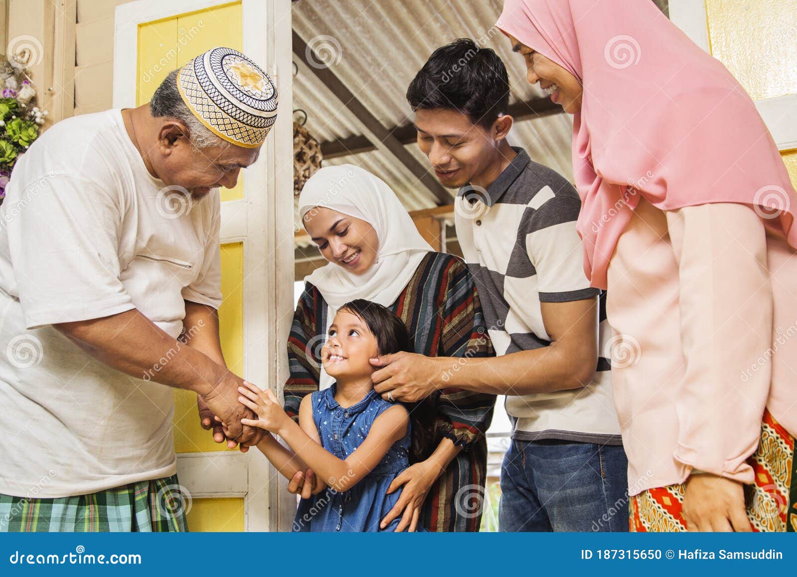 Family Members Back Home for Eid Celebrations Stock Photo - Image of ...