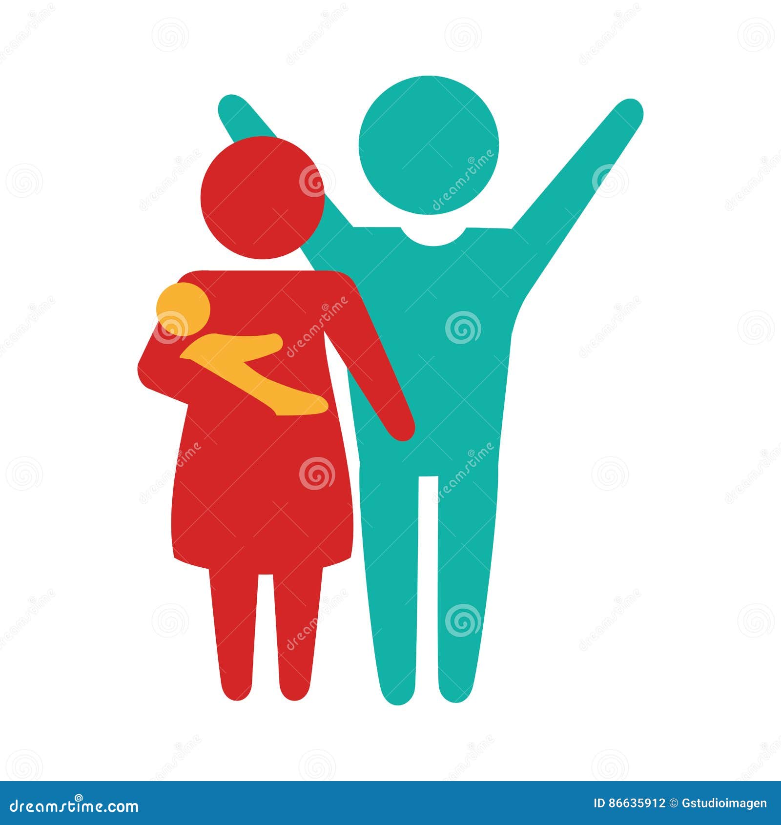 Family Members Character Icon Stock Vector - Illustration of parent ...