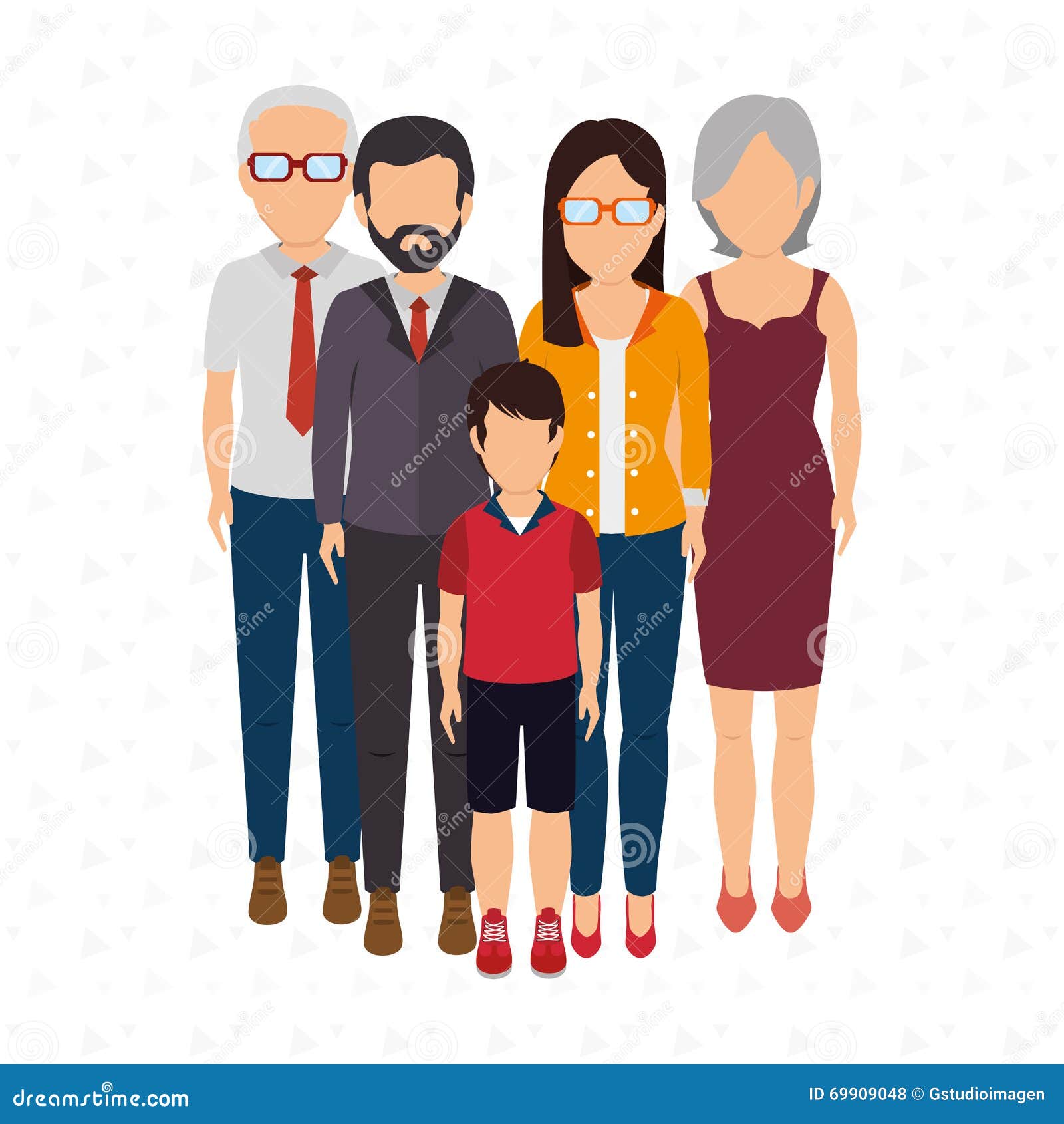 Family members design stock illustration. Illustration of love - 69909048