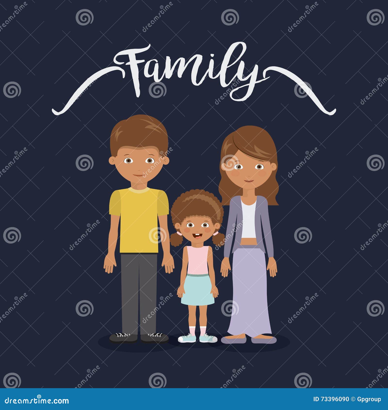 Family members design stock vector. Illustration of cheerful - 73396090