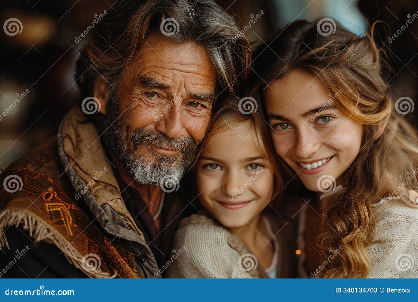 Family Members Hugging and Exchanging Greetings Medium Shot Stock Image ...