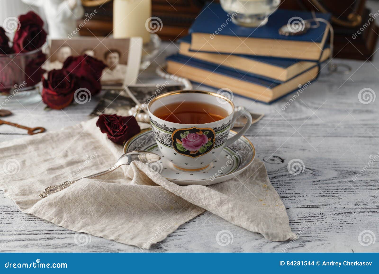 Family Memories with Cup of Tea Stock Photo - Image of retro, mother ...