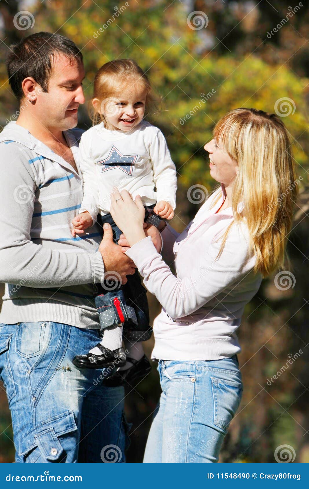 Family on Natural Background Stock Photo - Image of hold, outdoors ...