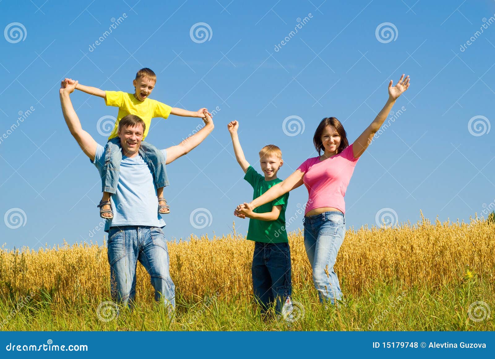 Family on the nature stock photo. Image of lifestyle - 15179748