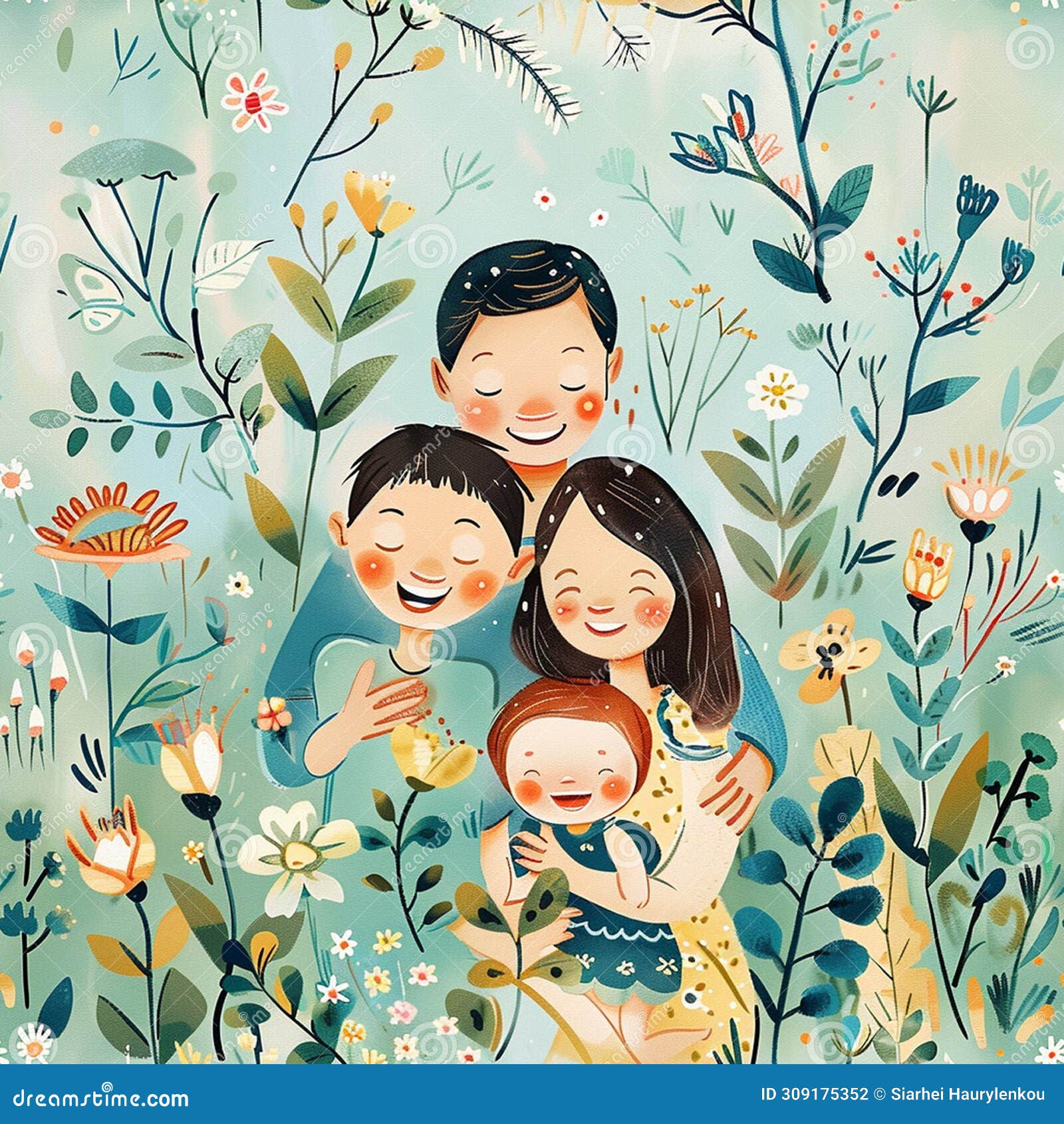 Family Nuances: Seamless Texture of Love and Unity on Family Day. Stock ...