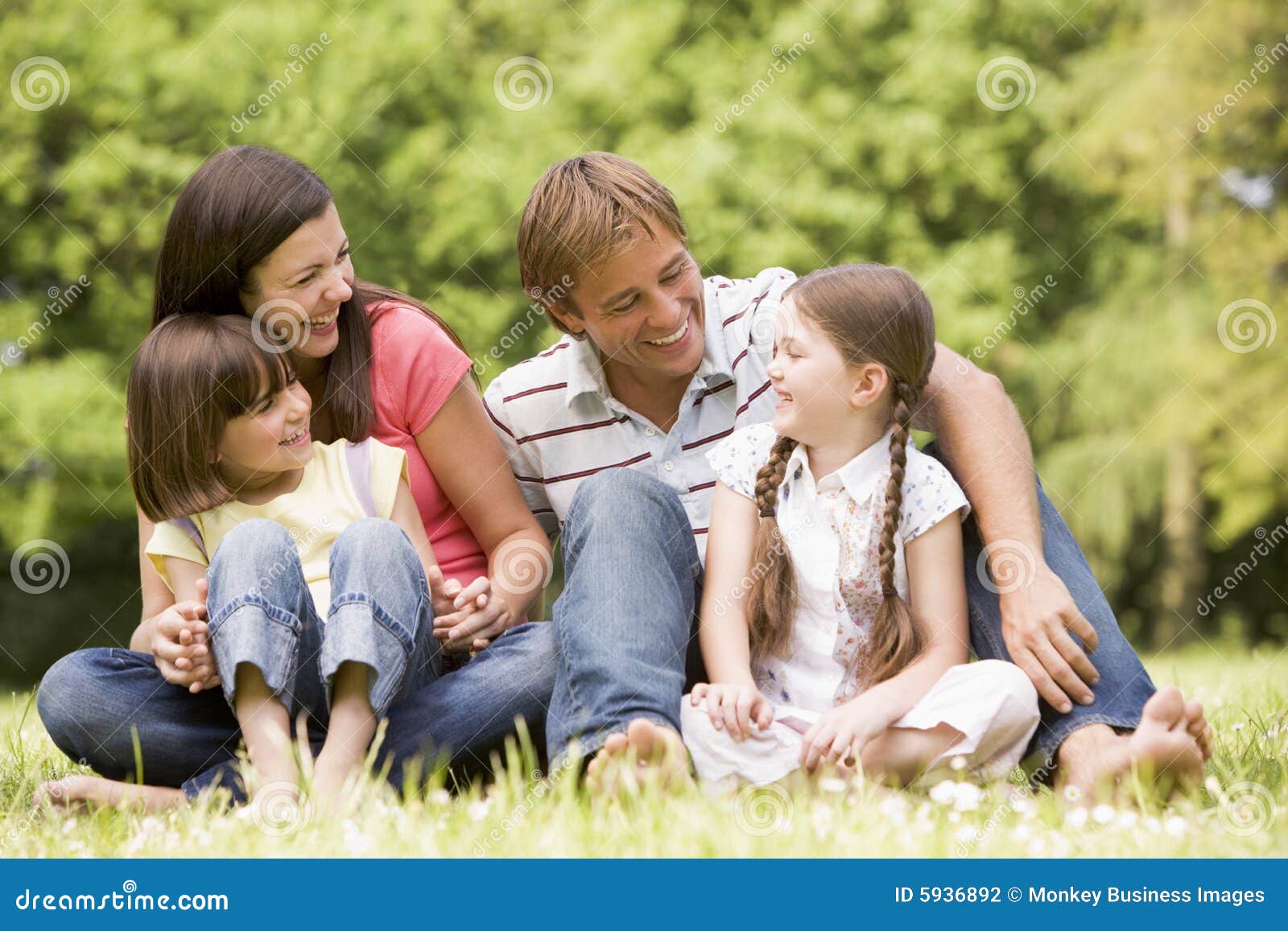 Family outdoors smiling stock photo. Image of relaxing - 5936892