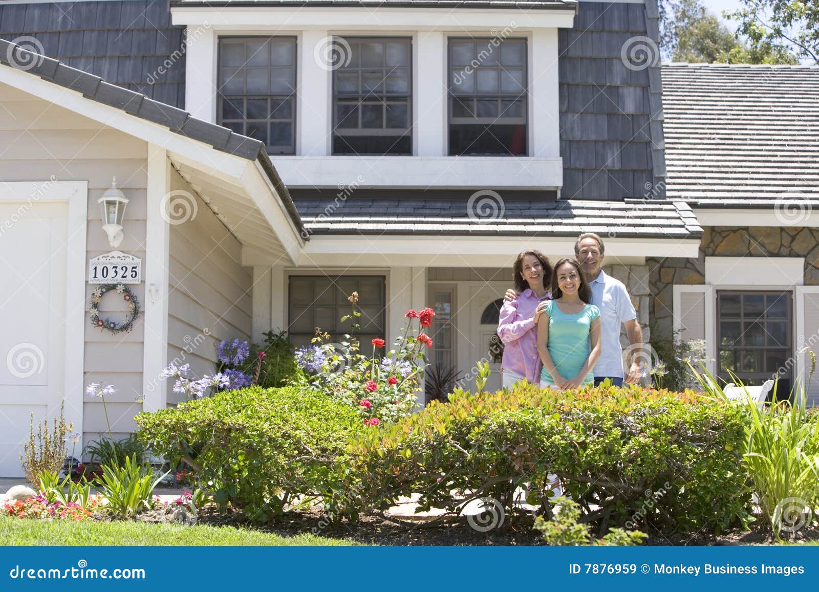Family Outside There House stock image. Image of happy - 7876959