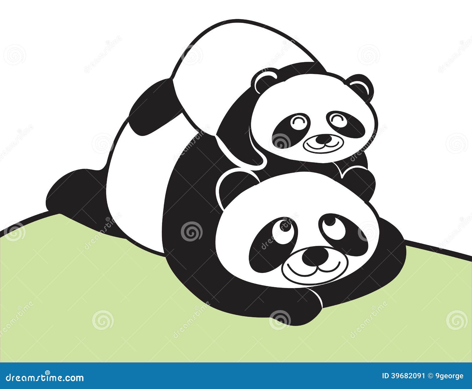 Family panda mom and child stock vector. Illustration of chinese - 39682091