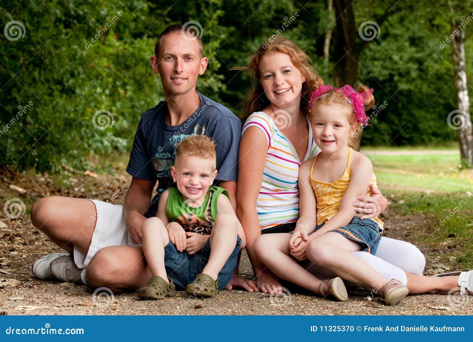 Family on the path stock photo. Image of children, happy - 11325370