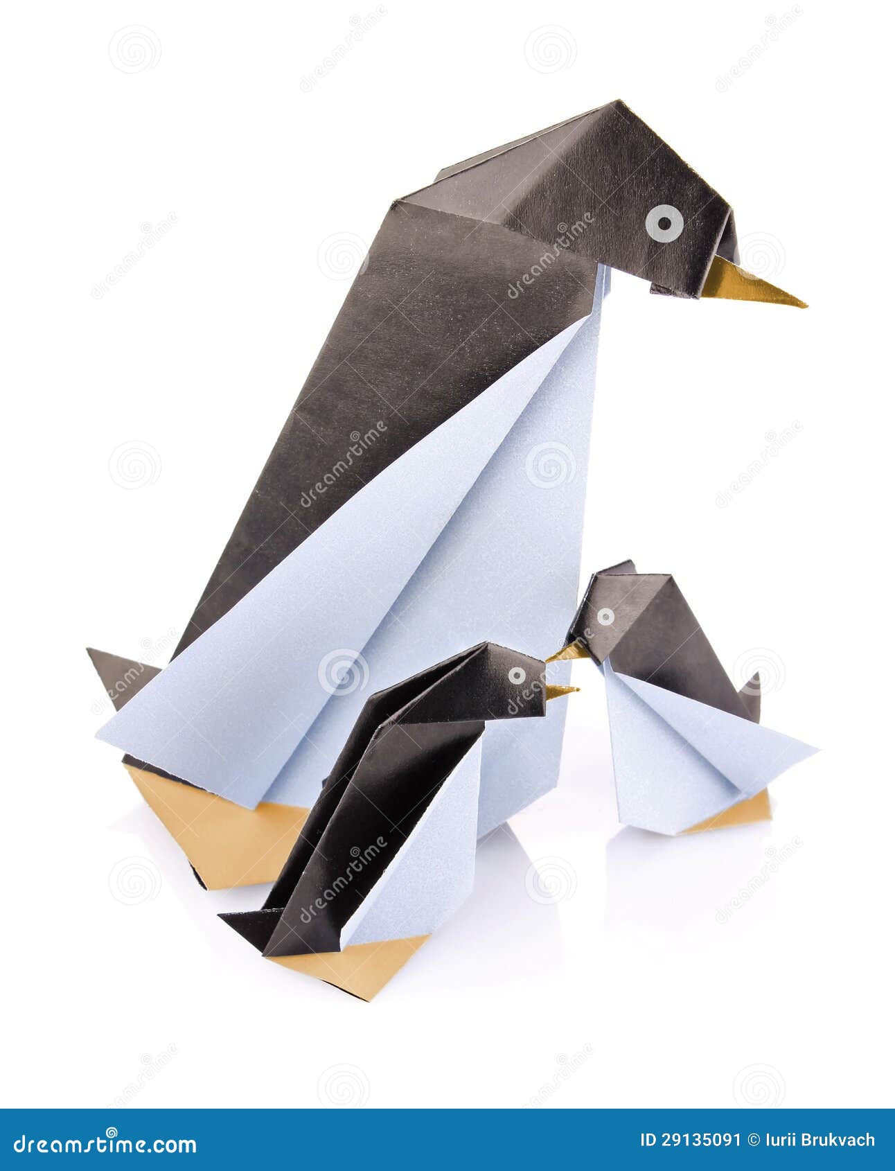 Family penguin origami stock image. Image of creative - 29135091