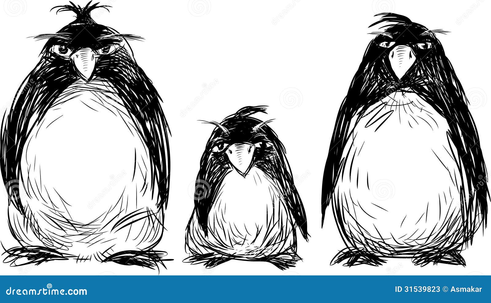 Family of penguins stock vector. Illustration of father - 31539823