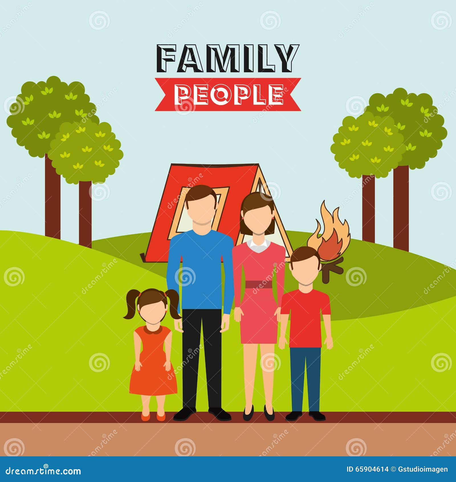 Family people design stock illustration. Illustration of outside - 65904614