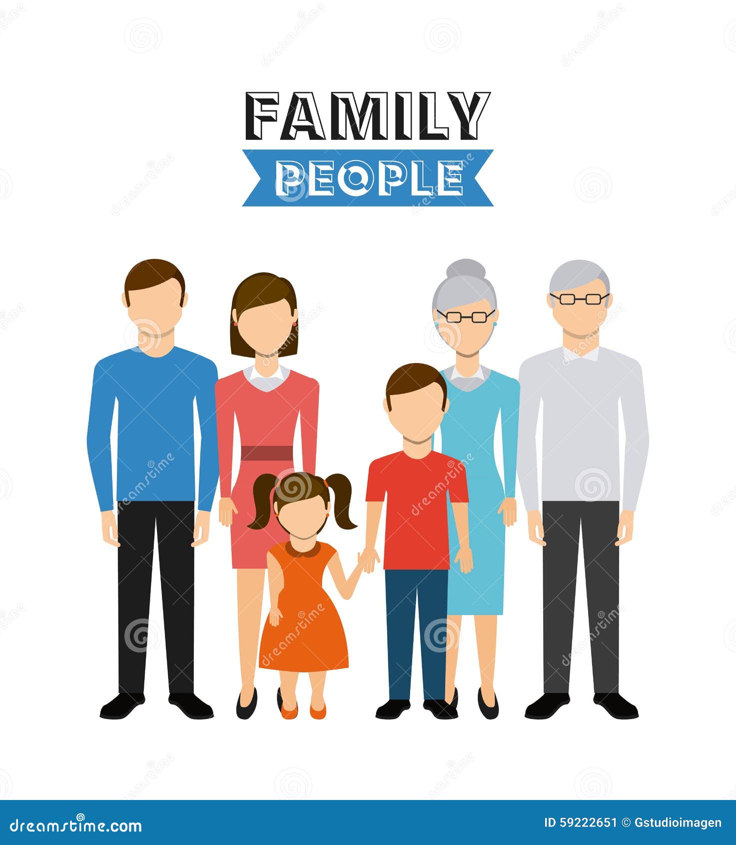 Family people stock vector. Illustration of mother, grandmother - 59222651