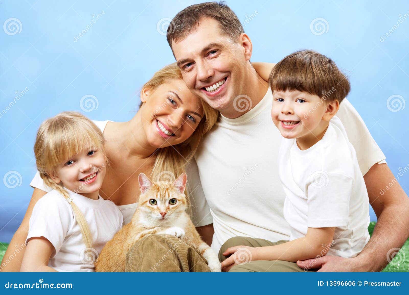 Family with pet stock photo. Image of couple, feminine - 13596606