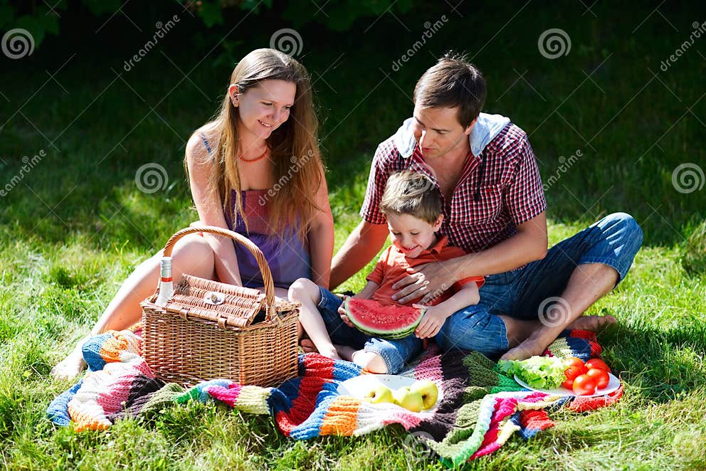 Family picnic stock image. Image of female, family, adult - 10307103