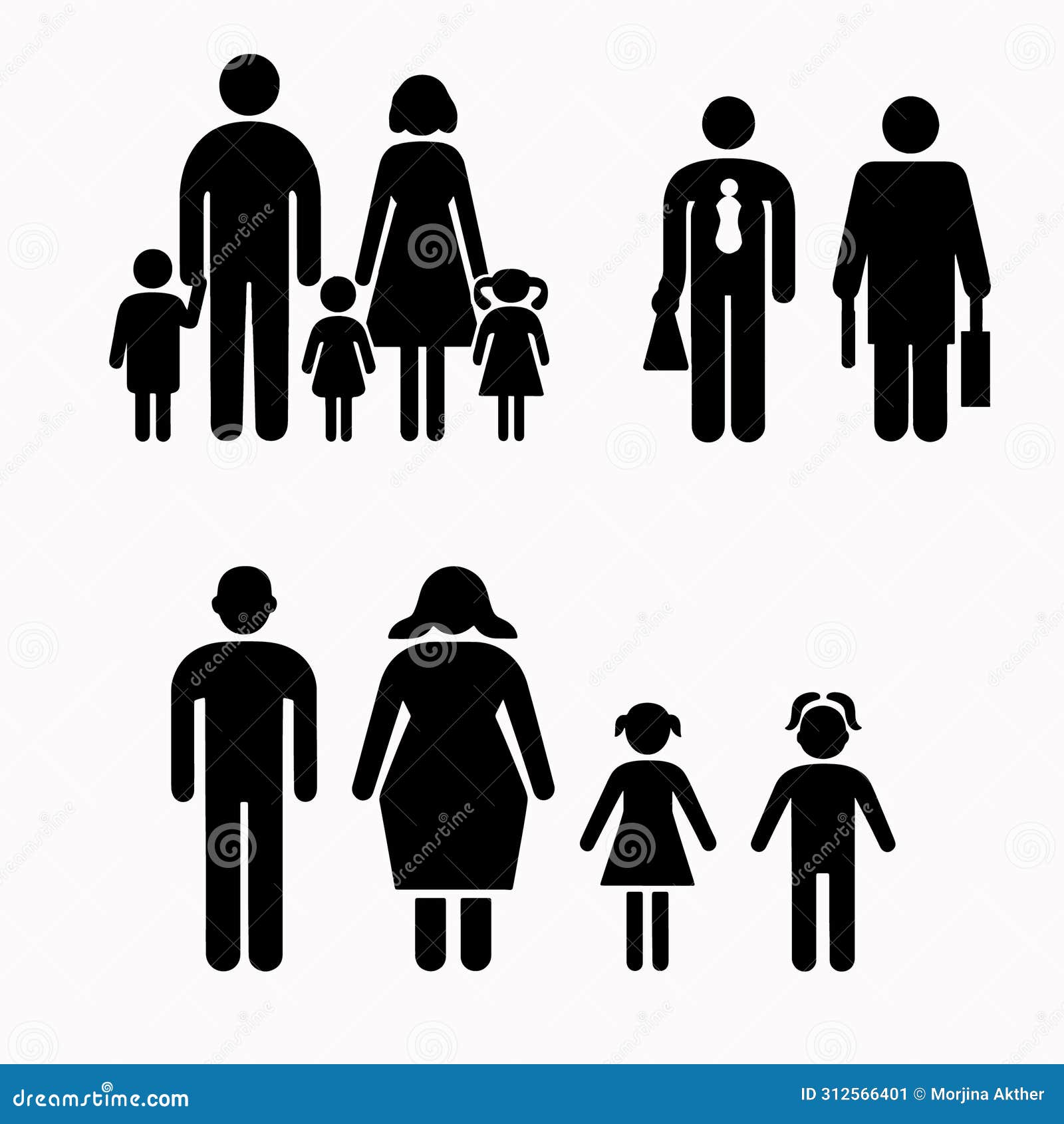 Family pictogram stock vector. Illustration of profile - 312566401