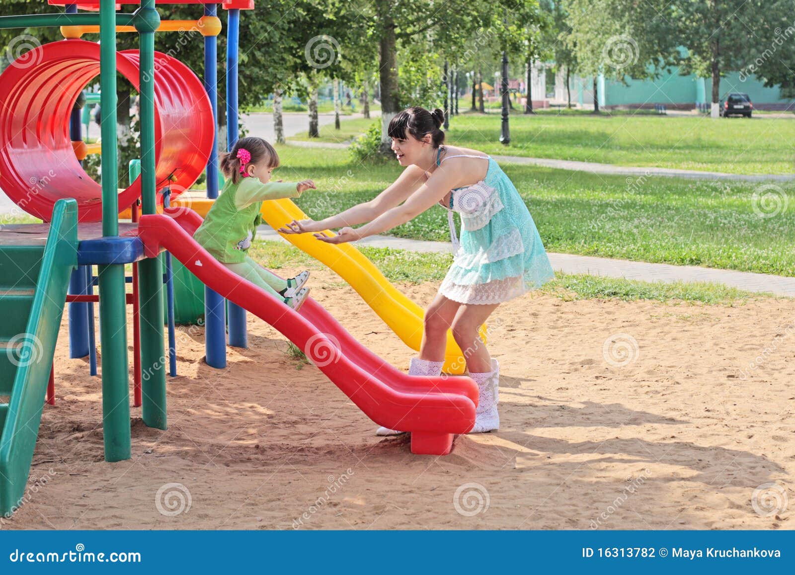 Family on playground stock photo. Image of activity, leisure - 16313782