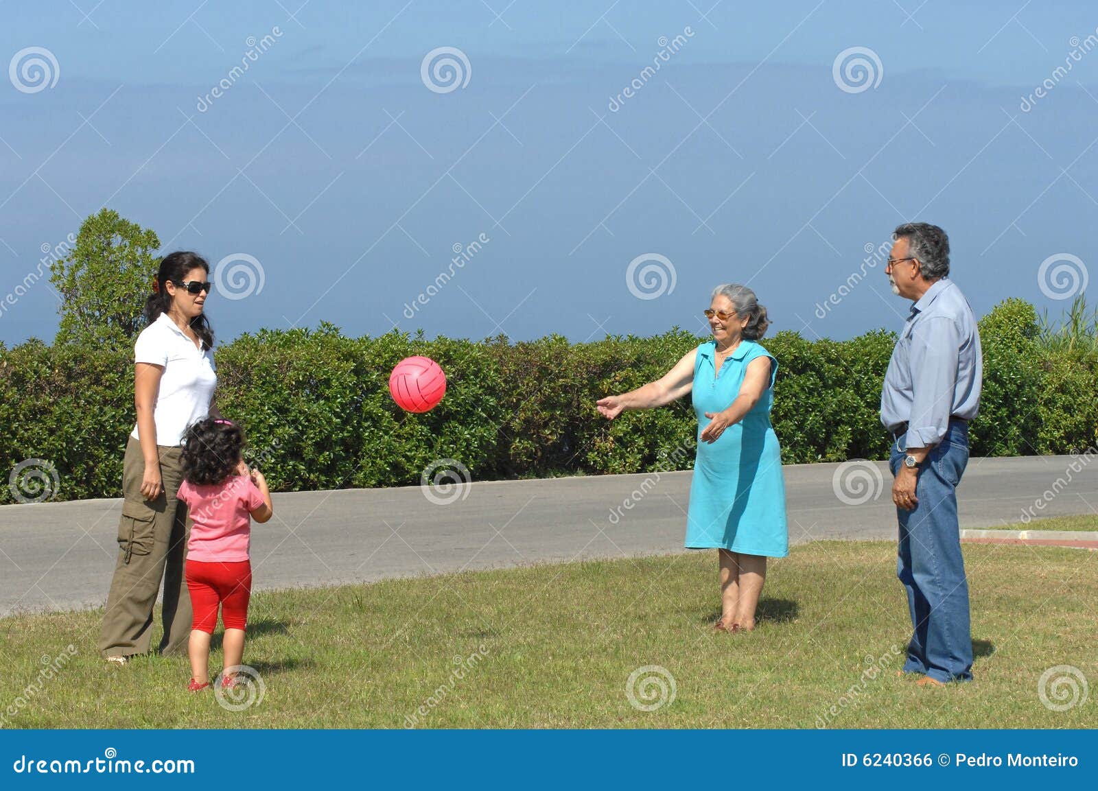 Family playing with a ball stock photo. Image of child - 6240366