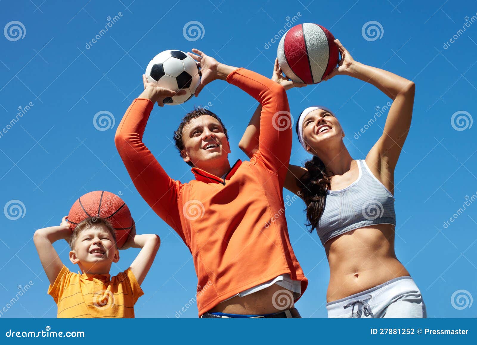 Family playing with balls stock photo. Image of husband - 27881252