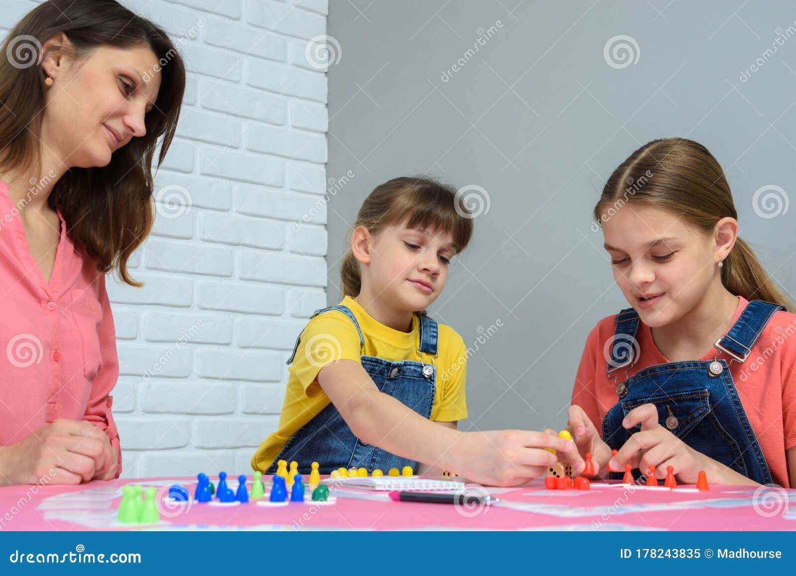 Family Playing Card Games at the Table Stock Image - Image of joint ...