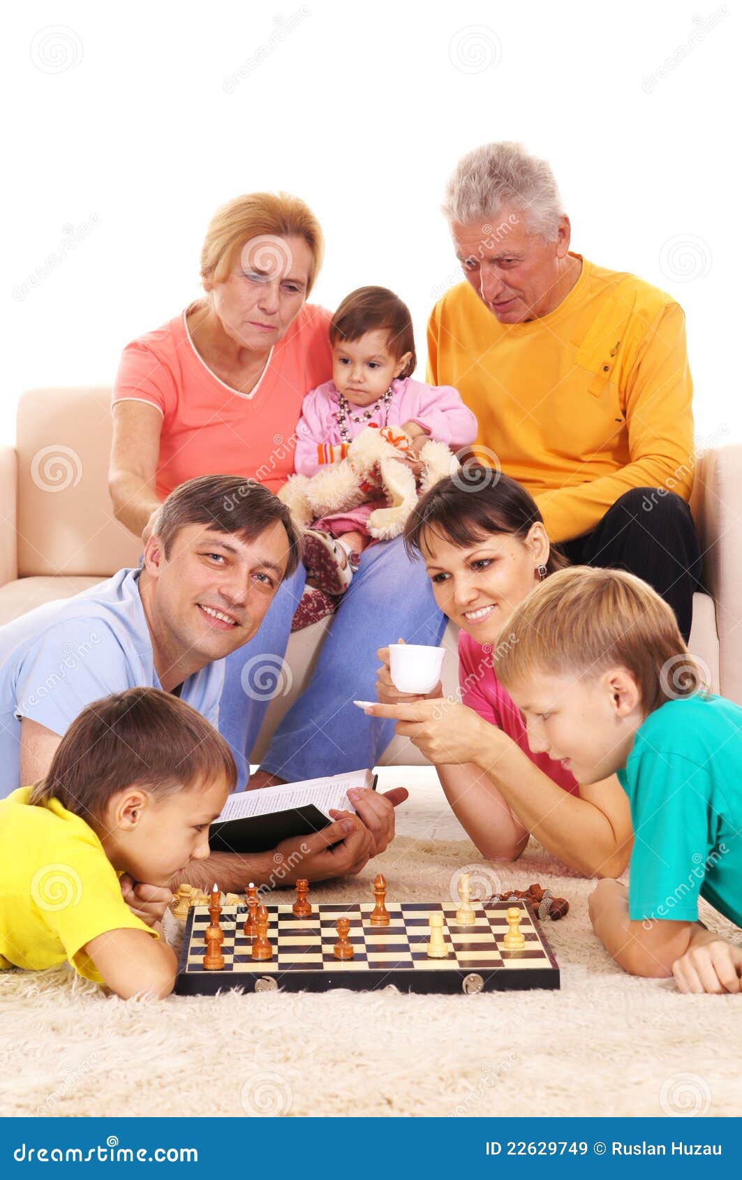 Family playing chess stock image. Image of family, advice - 22629749