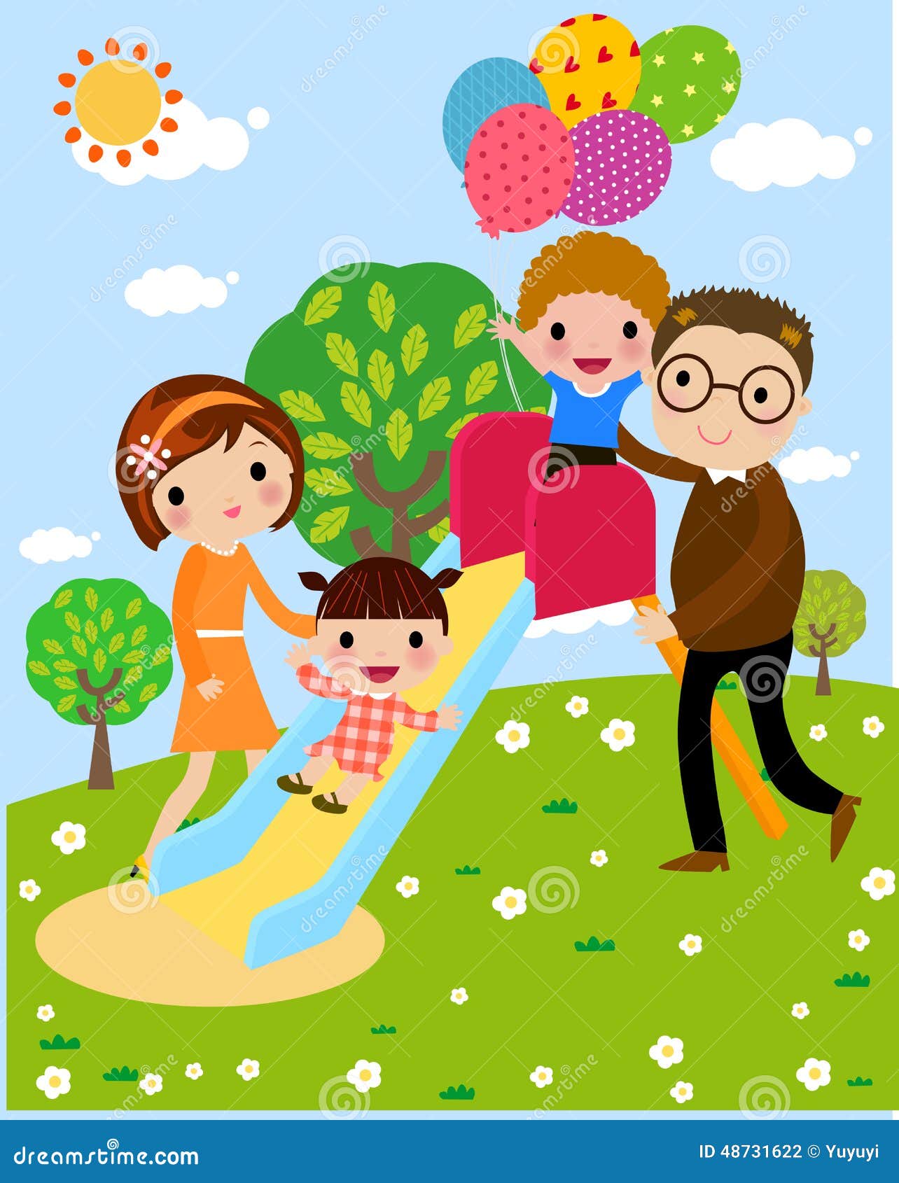 Family Playing Isometric Flowchart Vector Illustration | CartoonDealer ...