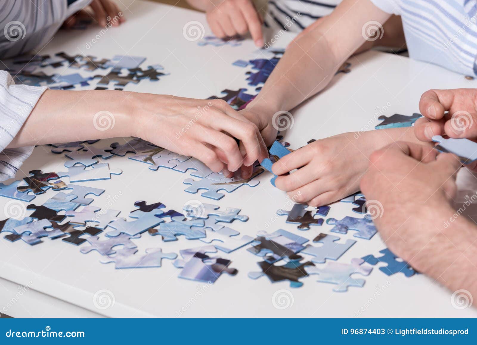 Boy Playing With Puzzle, Collecting World Animals Royalty-Free Stock ...