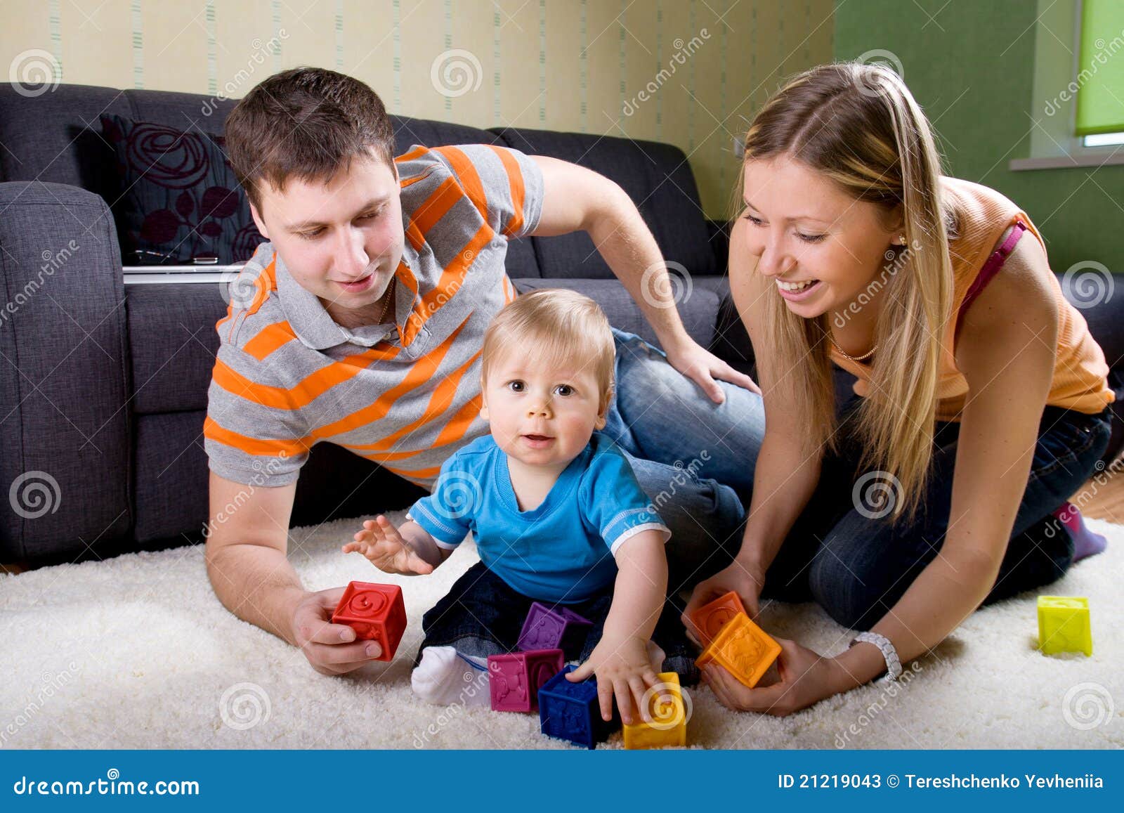 Family Playing Together. Stock Photos - Image: 21219043