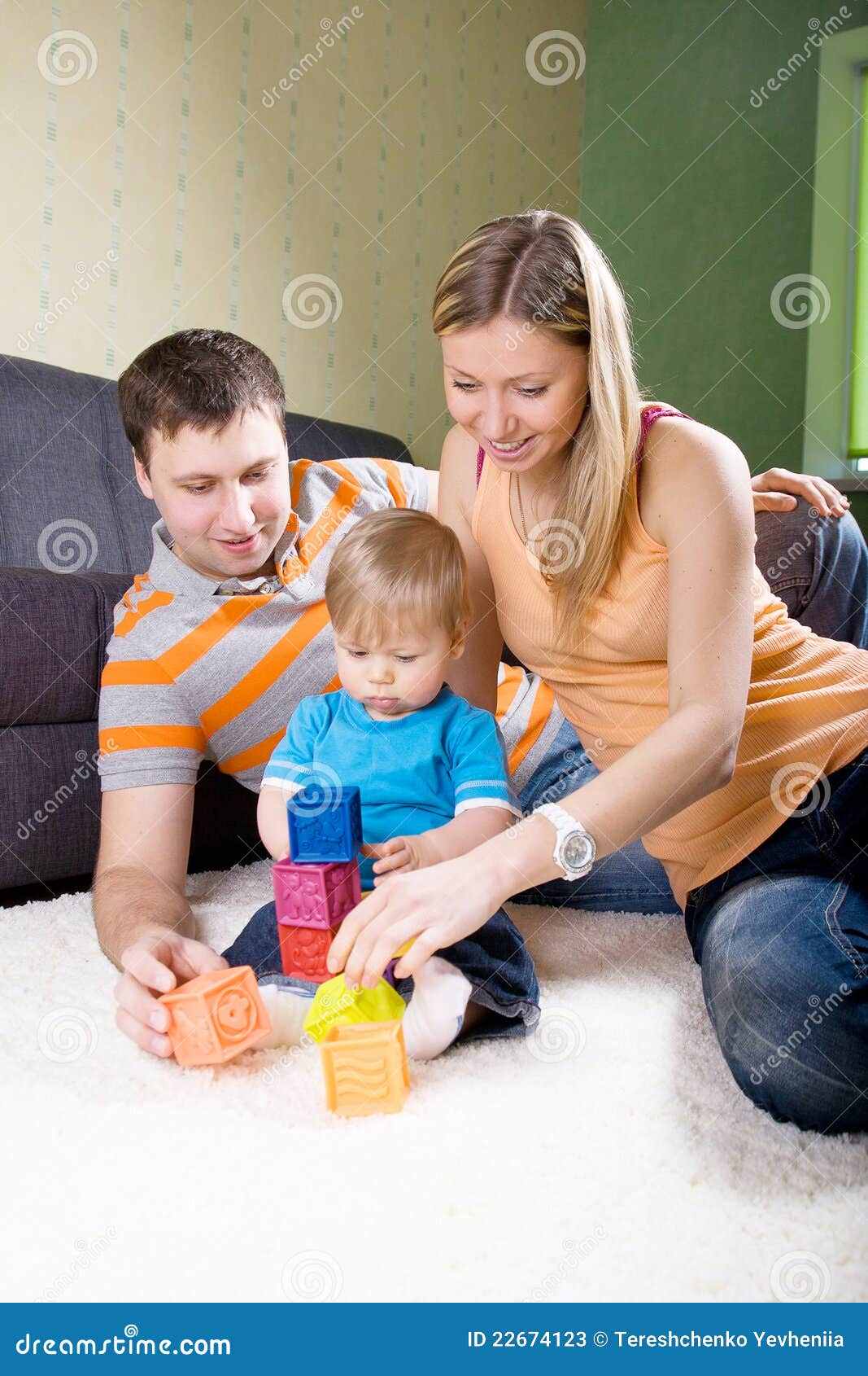 Family playing together. stock image. Image of childhood - 22674123
