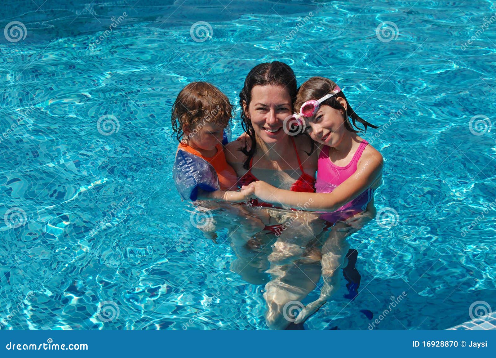 Family pool fun stock photo. Image of summer, cool, water - 16928870