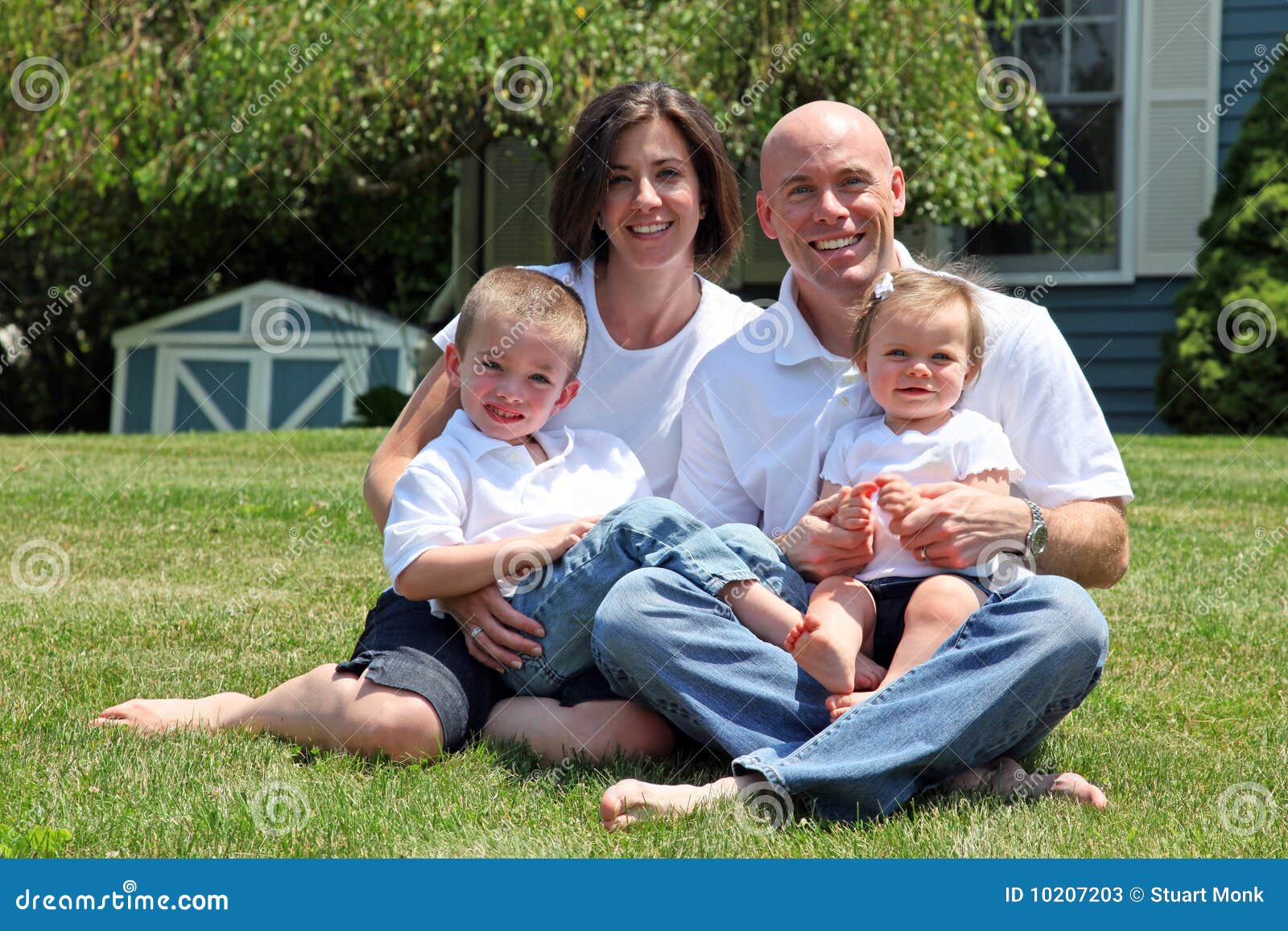 Family portrait stock image. Image of caucasian, cheerful - 10207203