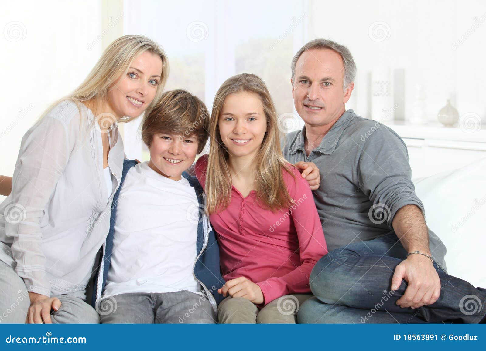 Family portrait stock image. Image of indoors, women - 18563891